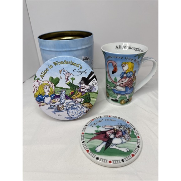 Dining | Alice In Wonderlands Cafe By Paul Cardew Ceramic Mug Coaster ...